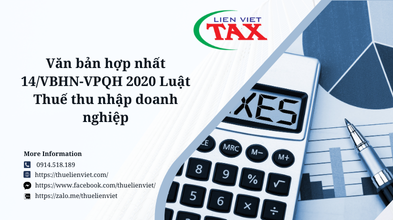Văn bản hợp nhất 14/VBHN-VPQH 2020 Luật Thuế thu nhập doanh nghiệp ...